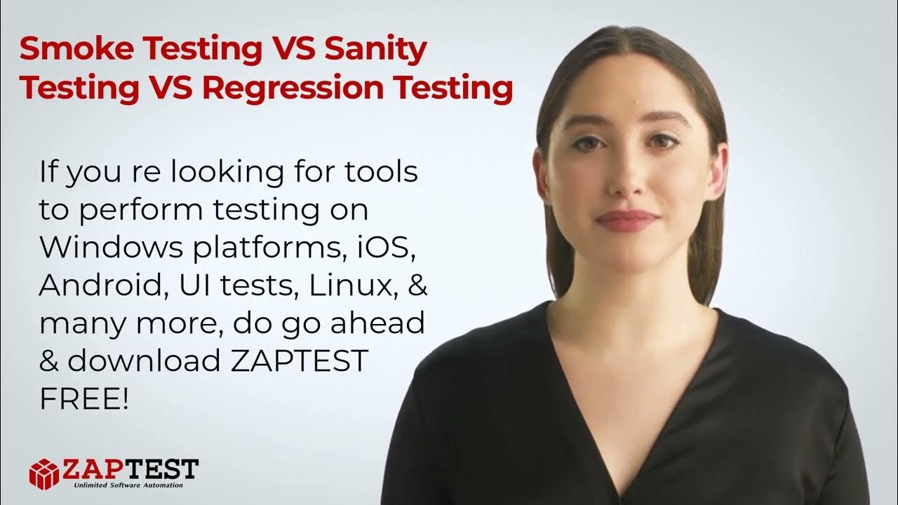 Smoke Testing vs Sanity Testing vs Regression testing - YouTube