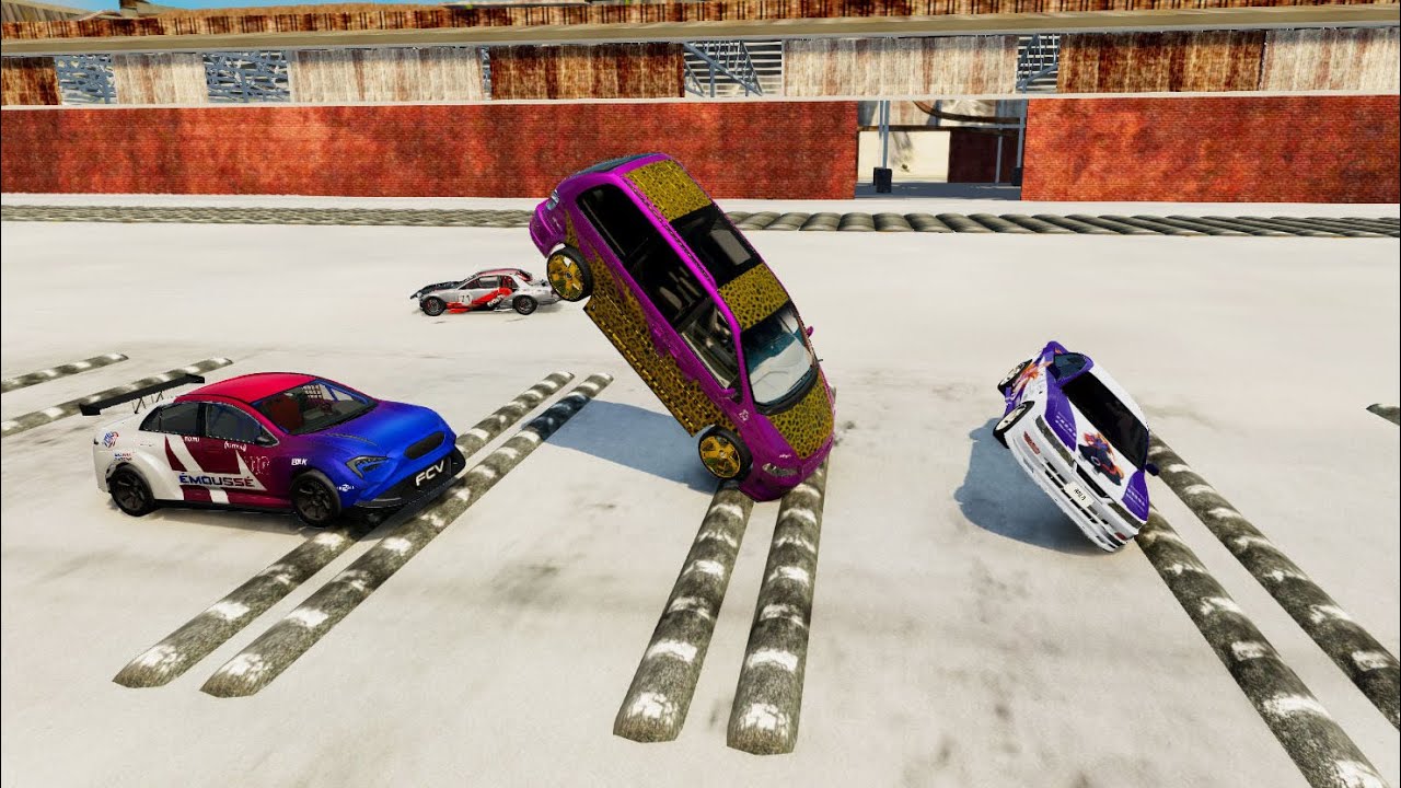 High Speed Driving Over Speed Bumps (Crash Testing) #7 - BeamNG drive ...