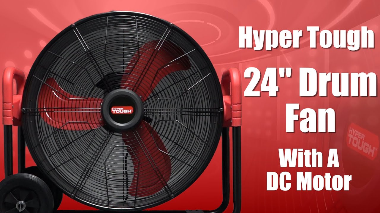 Hyper Tough 24" Drum Fan Review - YouTube