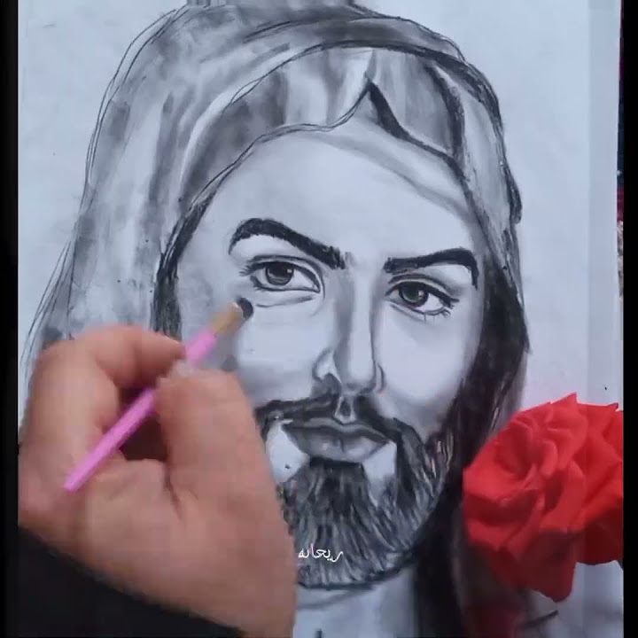 رسم الإمام الحسين عليه السلام هالصوره بتشبهلكترند الرسمdrawing Art Youtube