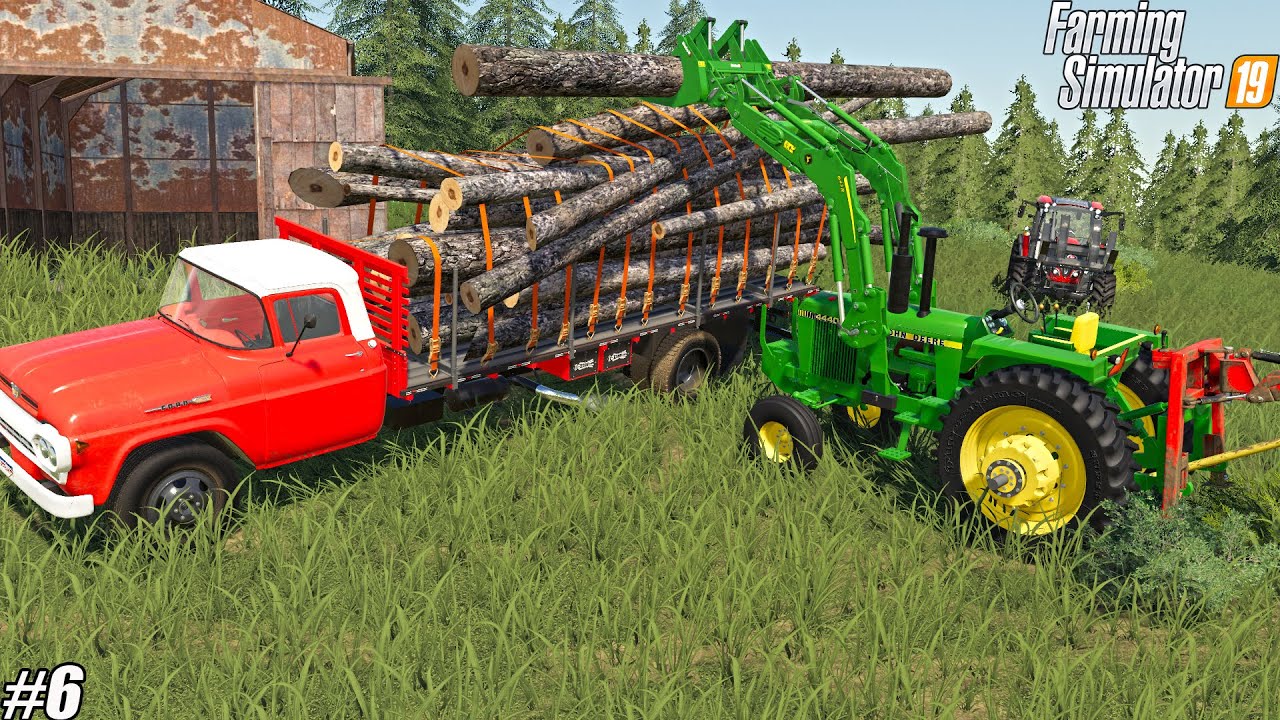 JOHN DEERE 4440 "LOGGING MACHINE" | TRUCK AND A CHAINSAW #6 | FARMING ...