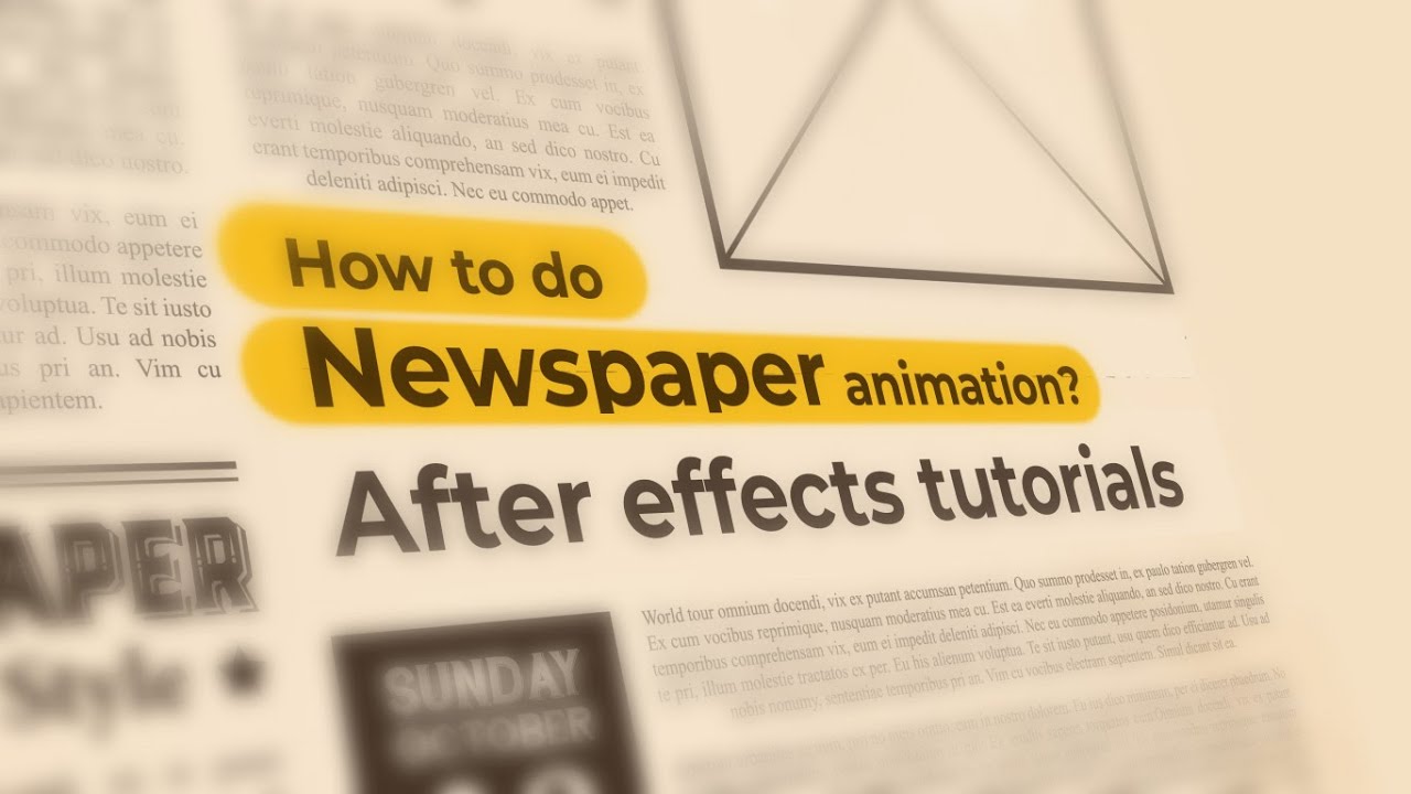 Newspaper Animation - YouTube