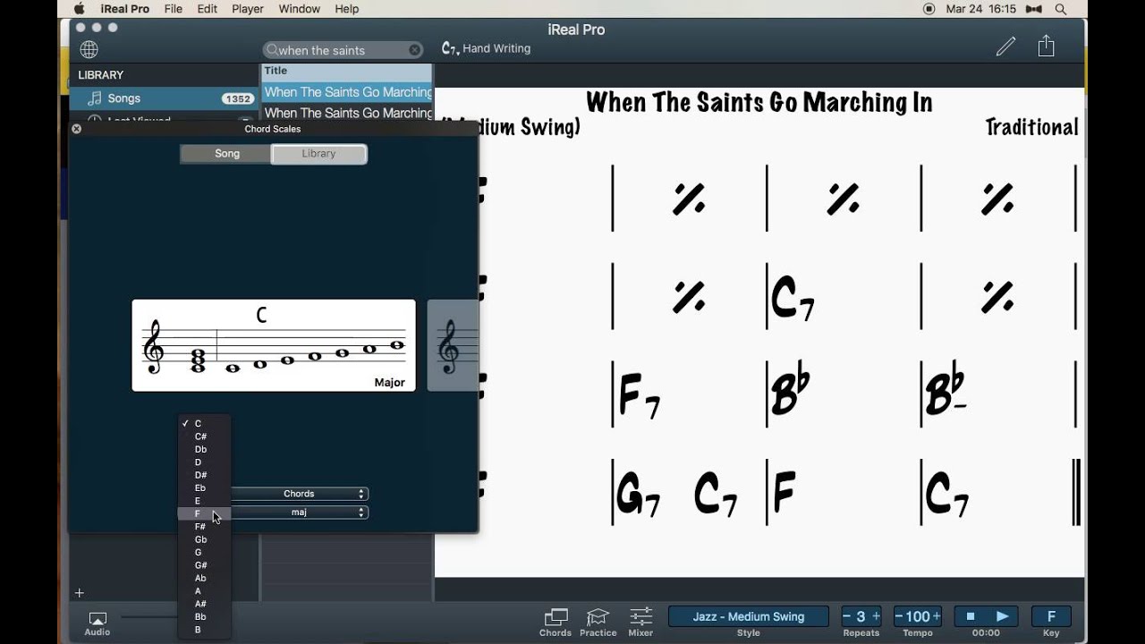 iReal Pro Chord Scales Location - YouTube
