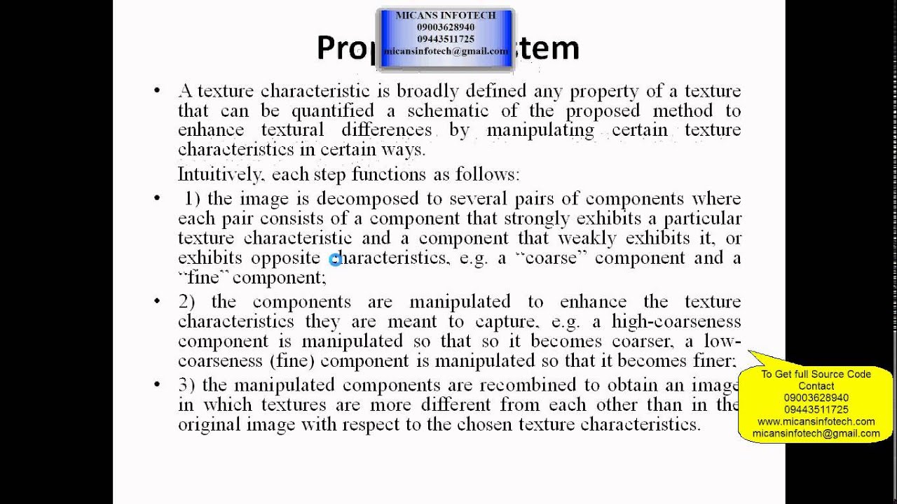 ENHANCEMENT OF TEXTURAL DIFFERENCES BASED ON MORPHOLOGICAL COMPONENT ...