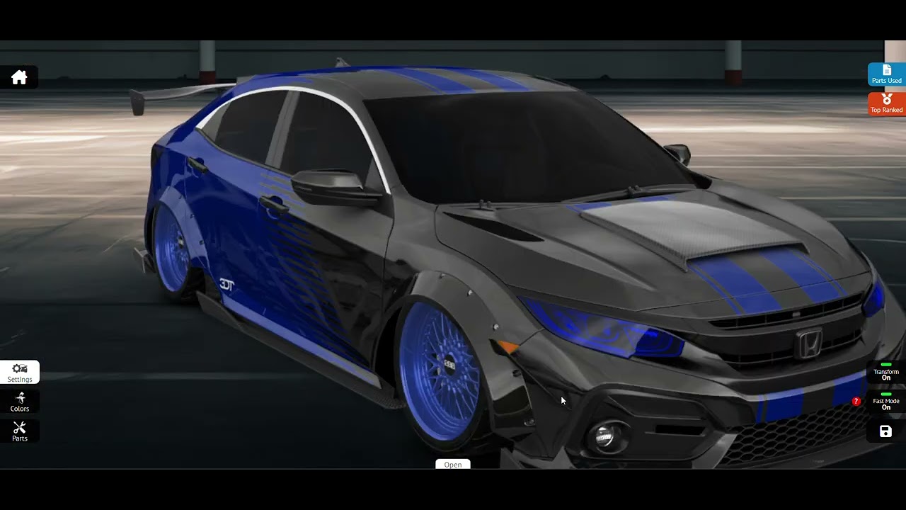 Custom Made Honda Civic Hatchback In 3DTuning - YouTube