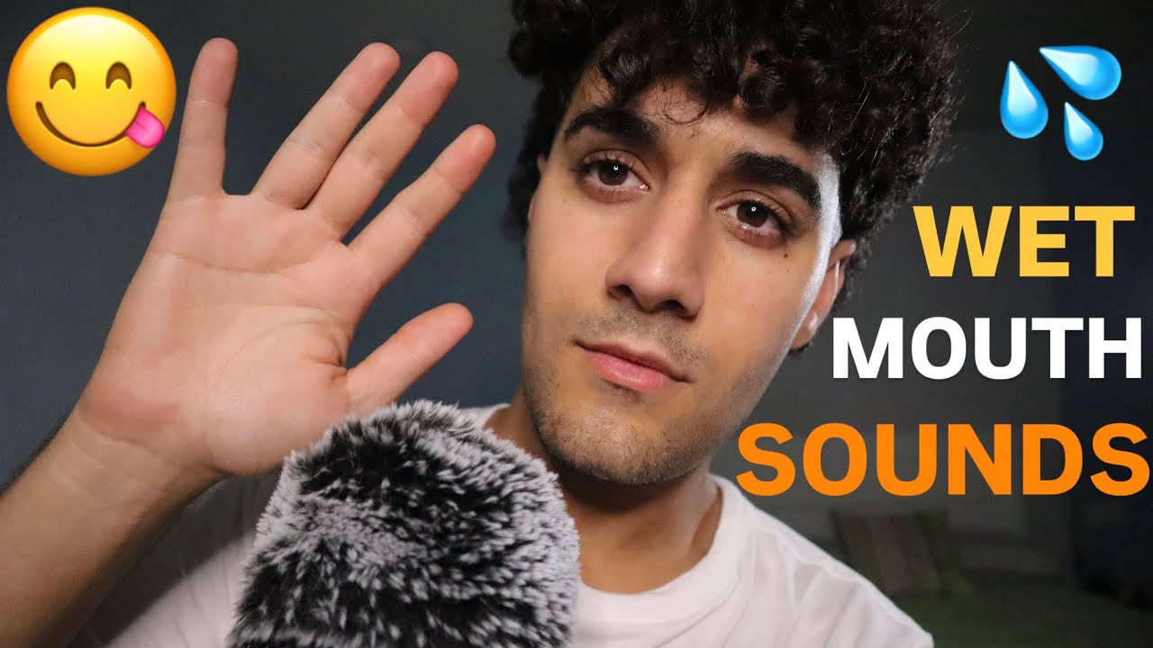 ASMR wet mouth sounds + visual hands movement - YouTube