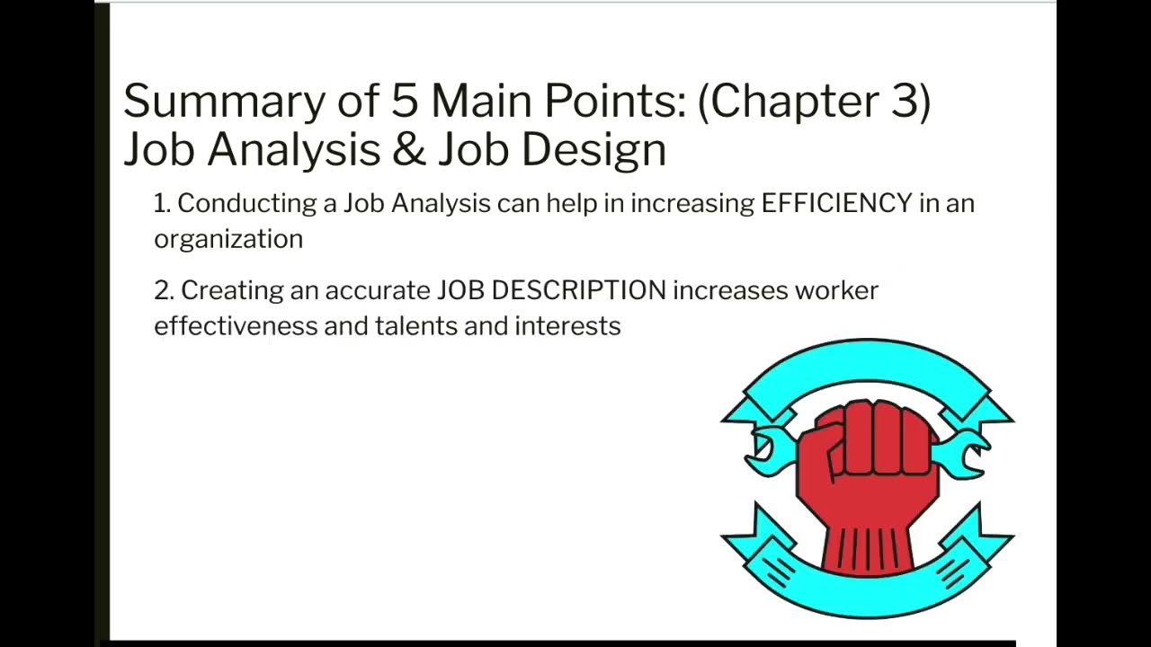 HRM Chapter 3 Summary: Job Analysis and Job Design - YouTube