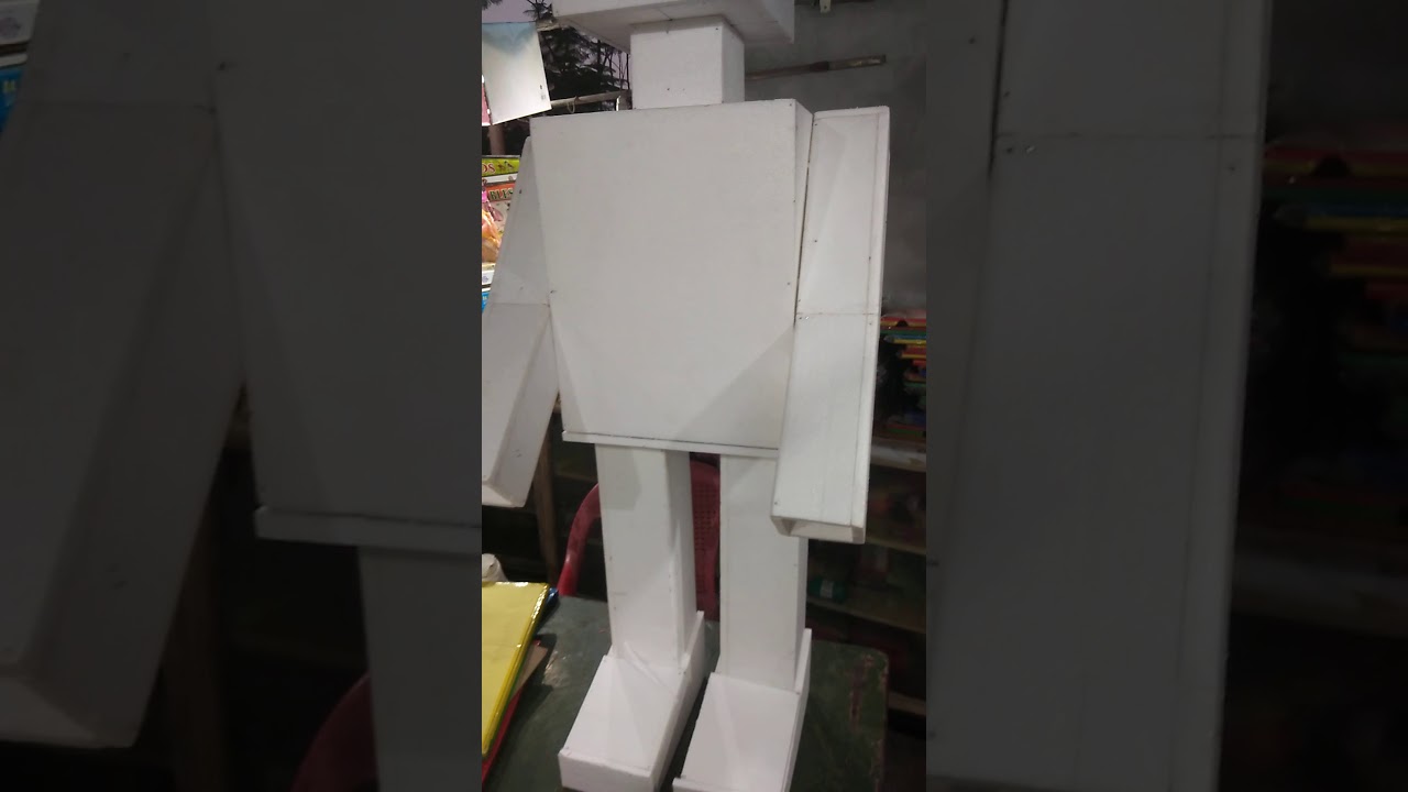 Thermocol Robot model - YouTube