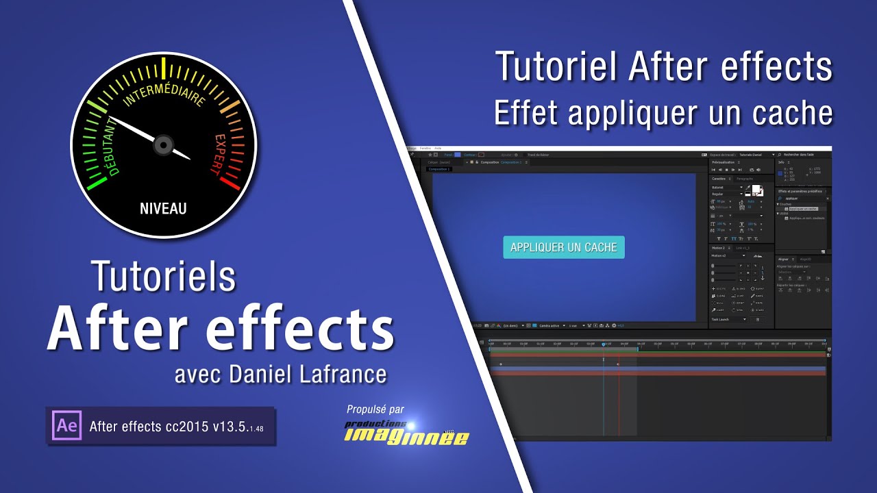 L'effet appliquer un cache - Tutoriels After effects en français - YouTube