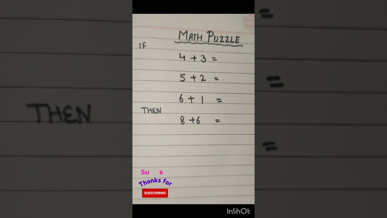 Math Puzzle for math lovers|| Math fun|| math Tricks #shortsfeed #viral ...