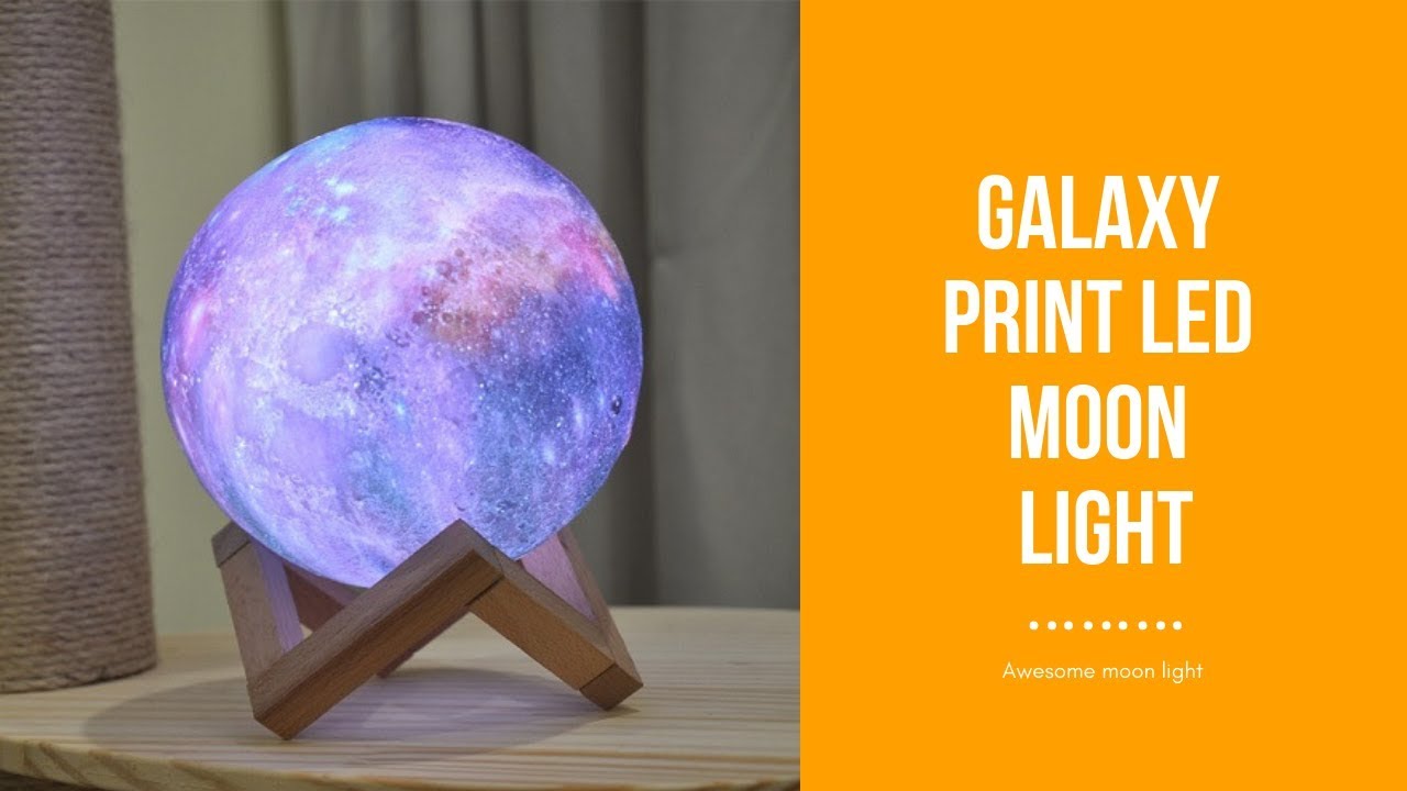 Galaxy Print LED Night Lamp - YouTube