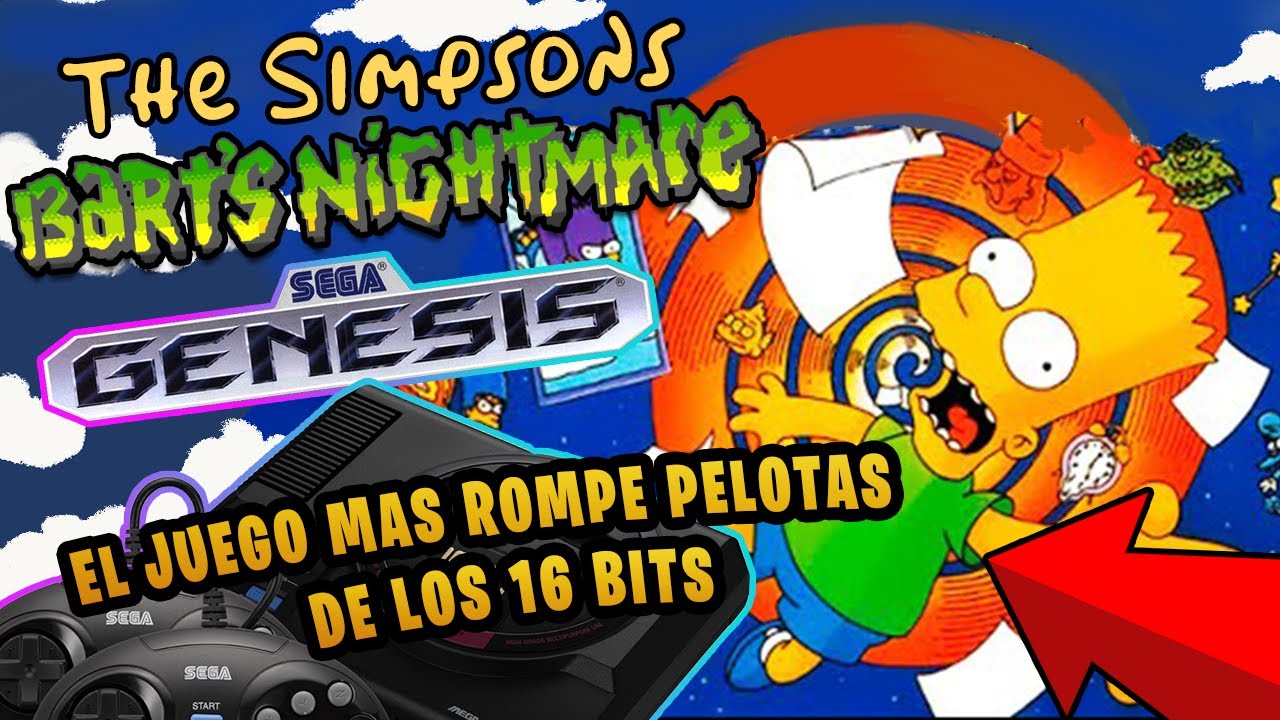 The Simpsons BART´S NIGHTMARE 🕹 EL JUEGO MAS DIFICIL de SEGA GENESIS ...