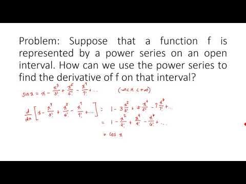 differentiating and integrating power series - YouTube