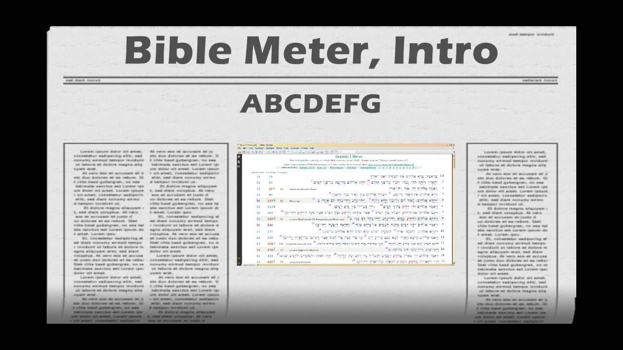 Bible Meter, Intro & Overview - YouTube