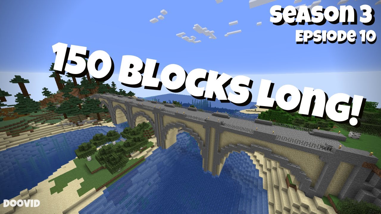I built a GIANT bridge on my SMP... (Episode 10) - YouTube