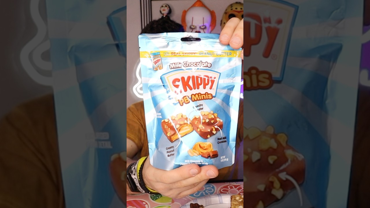 SKIPPY Peanut Butter Minis Review! 🥜🍫 #snackreview #tastetest - YouTube