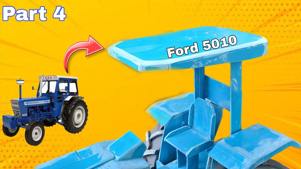 HOW TO MAKE TACTOR POWR FORD 5010 FROM PVC PIPES WITH FULLY LOADE ...