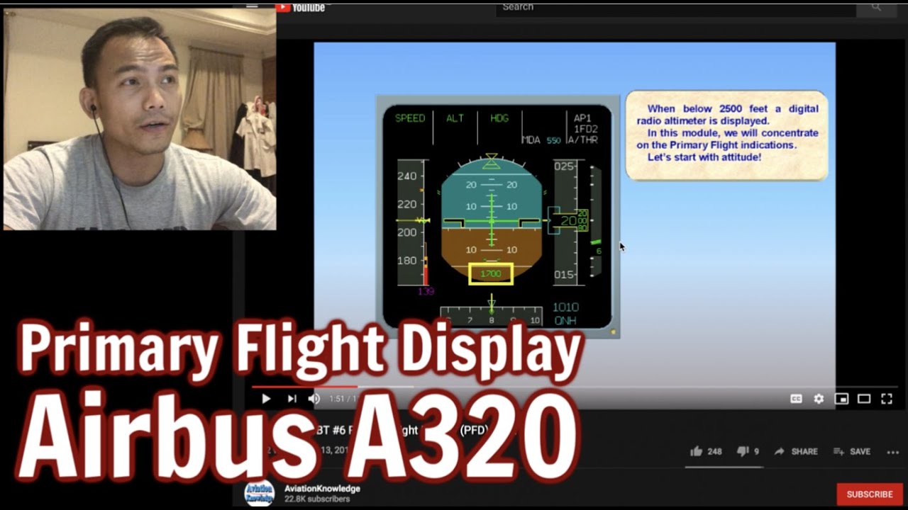 Vlog Eps 35 - Menjelaskan Primary Flight Display Airbus A320 memakai ...