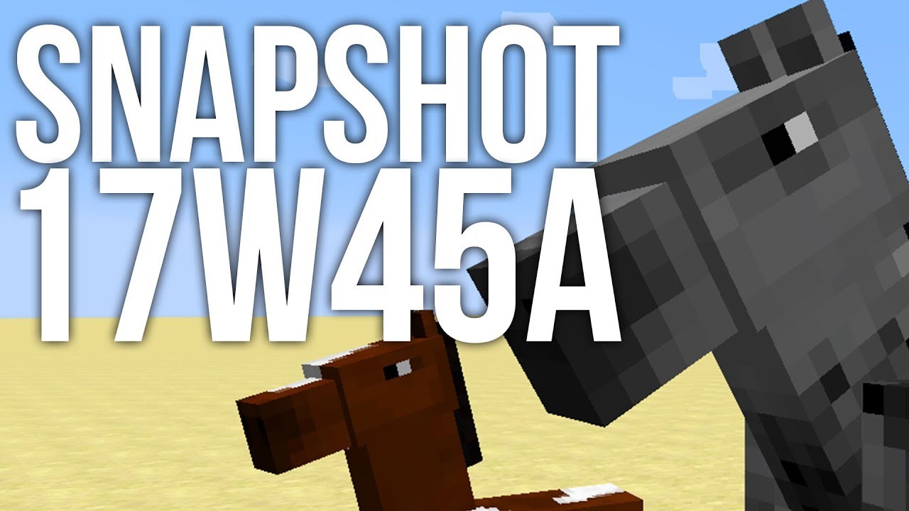 17w45a Snapshot: New Horses and Commands for Minecraft 1.13 - YouTube