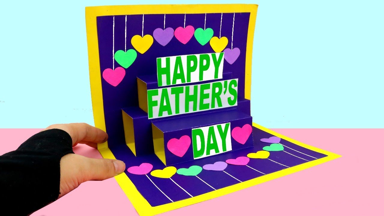 Beautiful POP UP Fathers Day Greeting Card Idea | DIY father day POP-UP ...