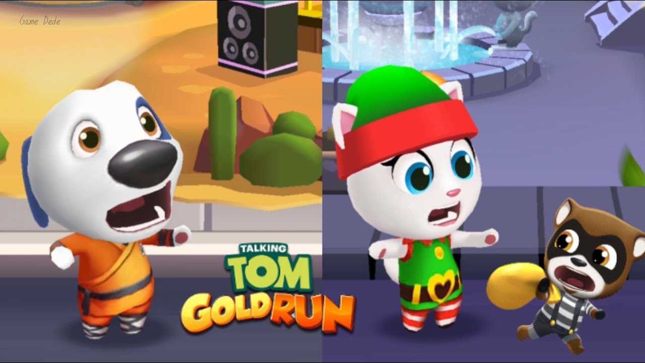 Talking Tom Gold Run Kung Fu Hank Vs Elf Angela Funny Fails Gameplay ...