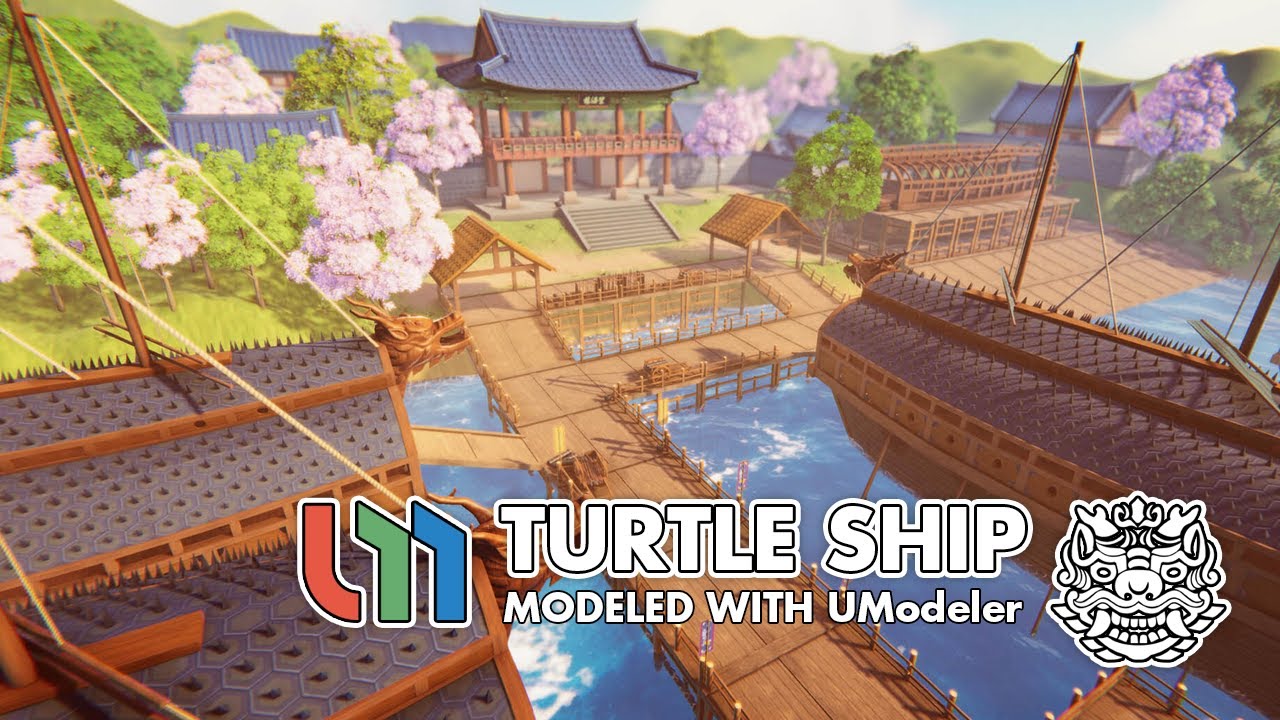 The Turtle Ship modeled with UModeler in Unity. - YouTube
