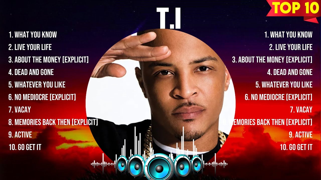 T.I Greatest Hits Full Album ️ Full Album ️ Top 10 Hits of All Time ...