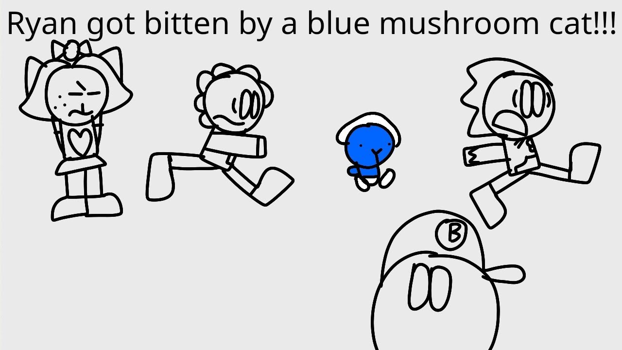 Ryan got bitten by a blue mushroom cat!!! (Smurf cat meme) - YouTube
