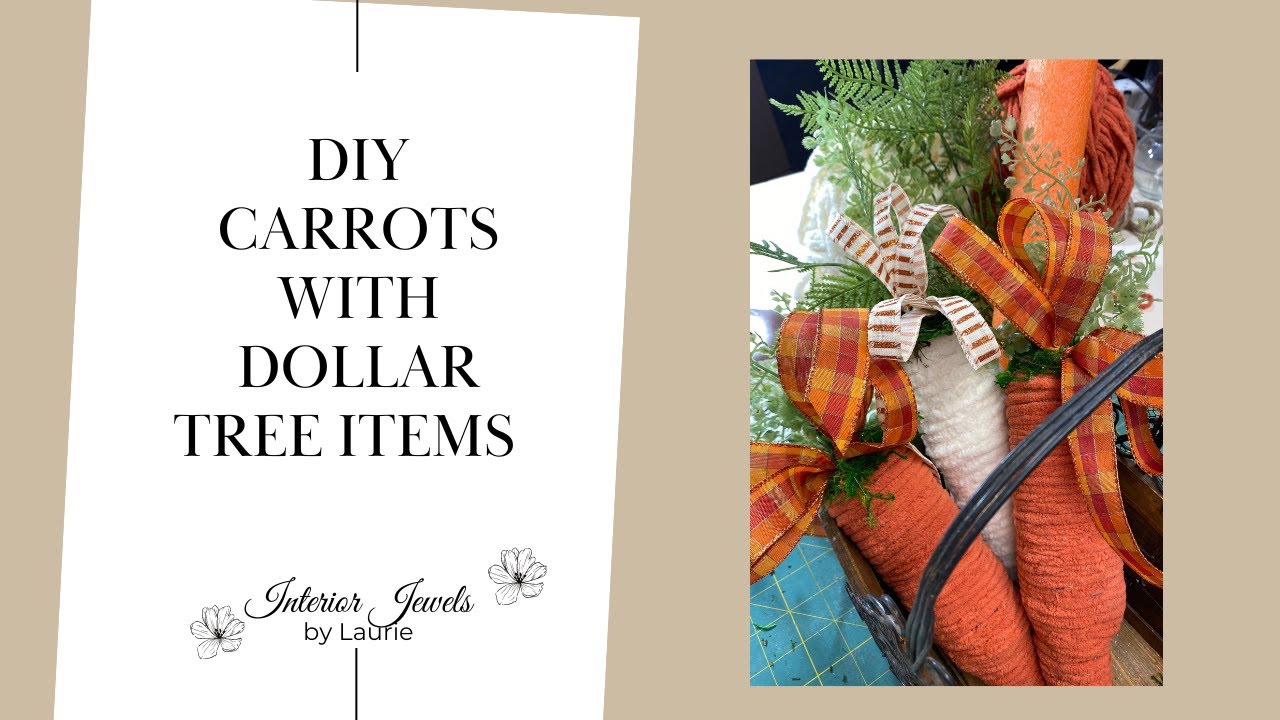 Easy DIY Carrots made with Dollar Tree Items - YouTube