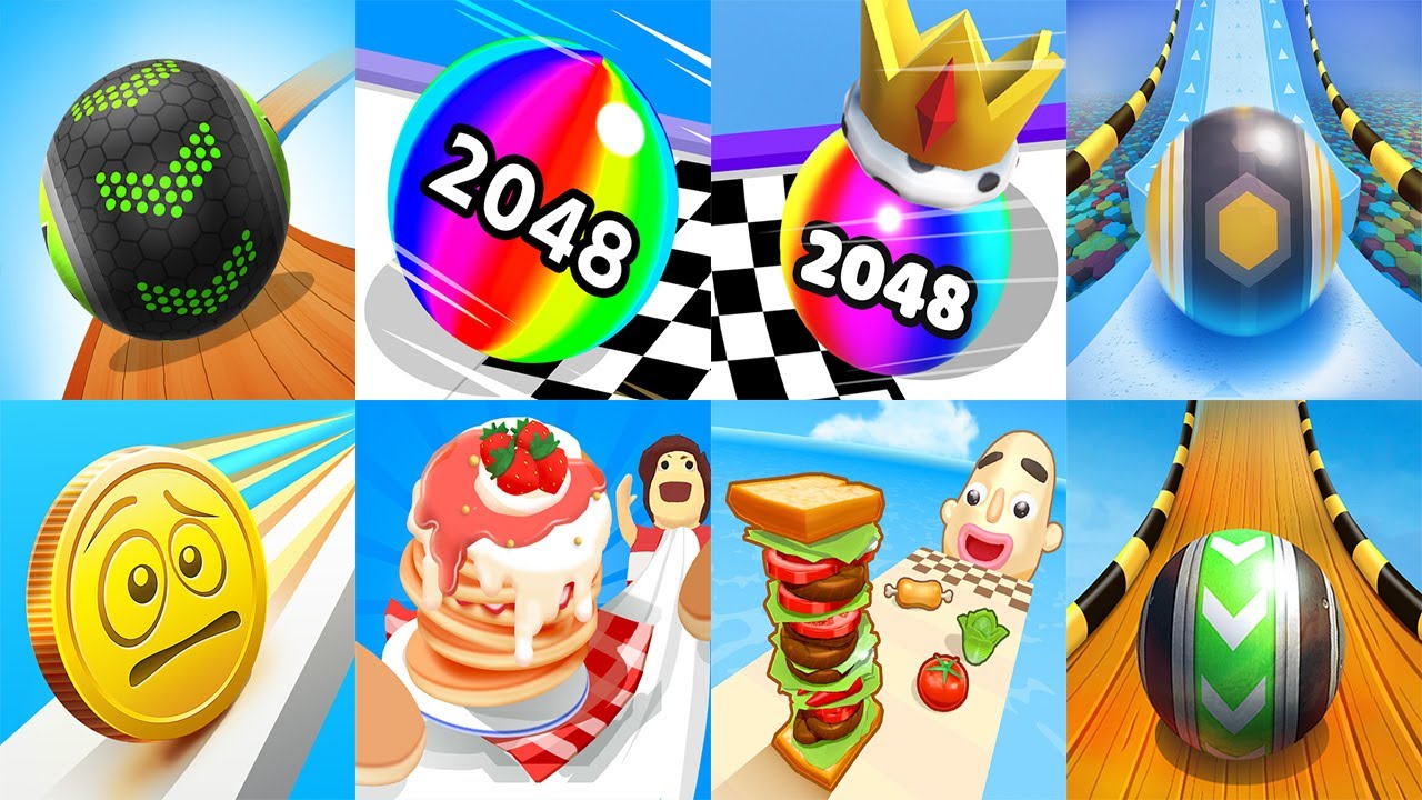 Going Balls VS Sky Rolling Balls Ball Run 2048 Blob Runner 3D Flag ...