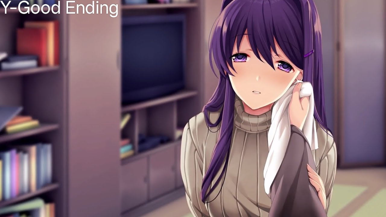Doki Doki Literature Club Good Ending - Yuri: Fear to love - YouTube