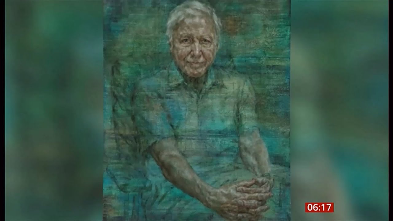 David Attenborough portrait by Jonathan Yeo unveiled (UK) 26/June/2024 ...