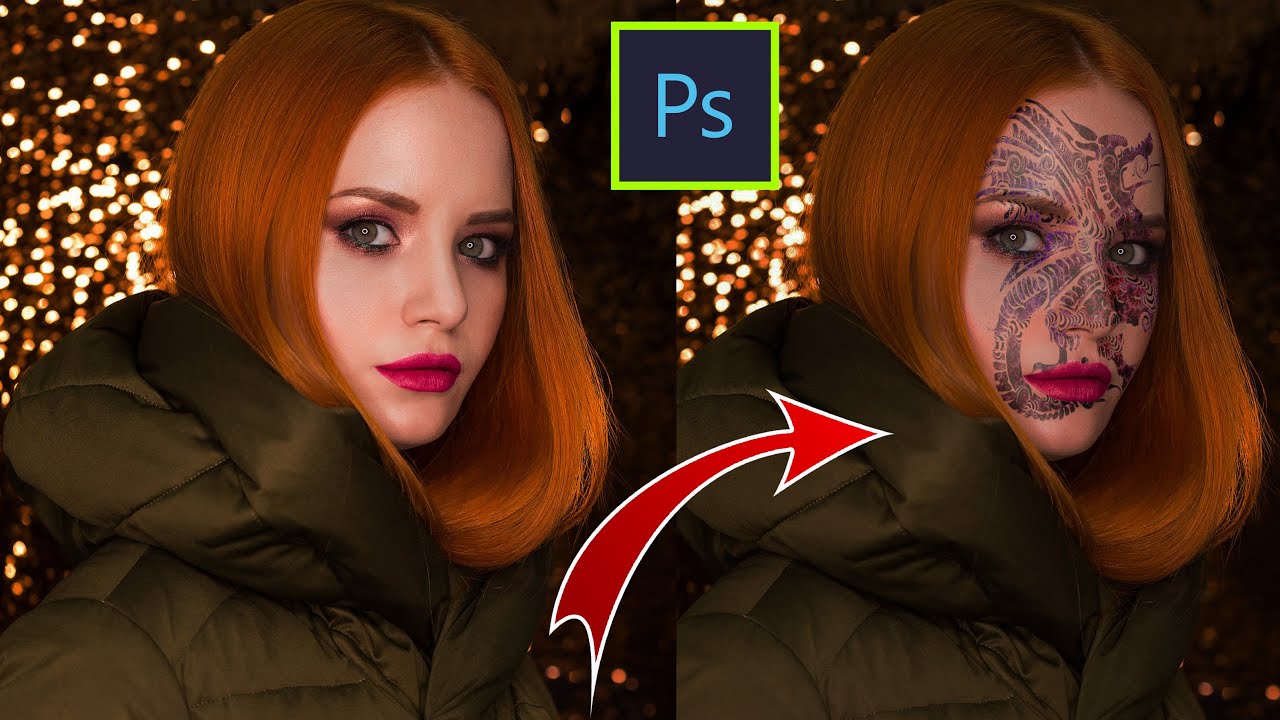 Photoshop Tutorial ! How to Create a Stunning Face Paint Effect - YouTube