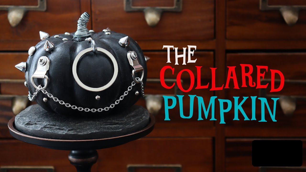 Making a Halloween Pumpkin with Spikes and Chains - YouTube