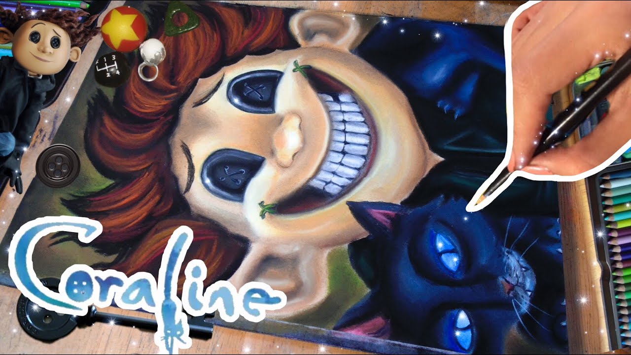 COMO DIBUJAR A WYBIE Y EL GATO CORALINE Y LA PUERTA SECRETA HOW TO DRAW ...