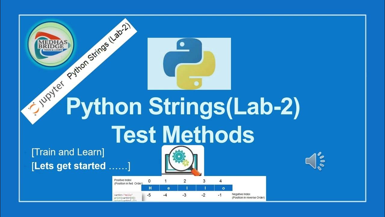 Let's Learn Python: #7 Python Strings (Jupyter Notebook Lab - 2) - YouTube