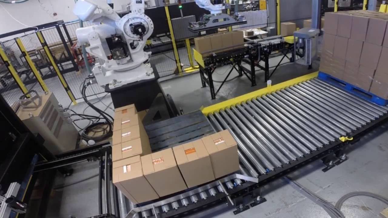Integrated Line for Packing Boxes of Cereal - YouTube