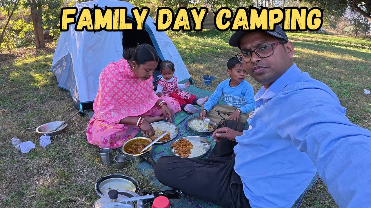 Family Day Camping In The City - YouTube