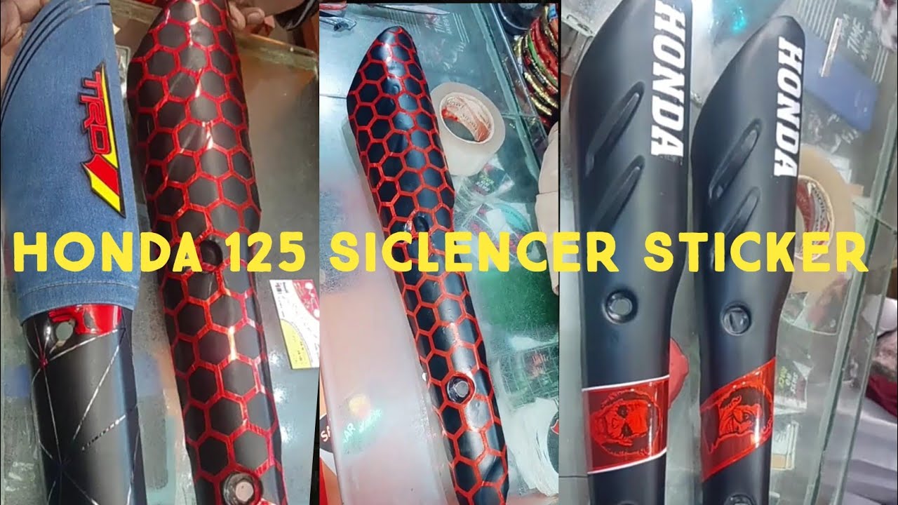 MODIFIED SILENCER STICKER FOR CG HONDA 125 // SILENCER COVER STICKER ...