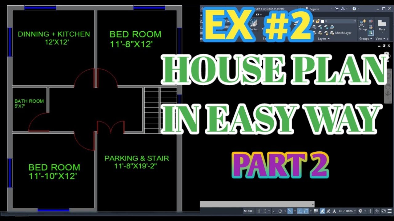 MAKING HOUSE PLAN IN EASY WAY (PART 2) (EXERCISE 2). - YouTube