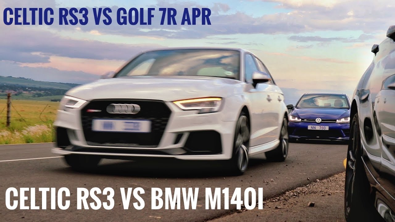Audi RS3 VS Bmw M140i and Golf 7R500 oettinger - YouTube