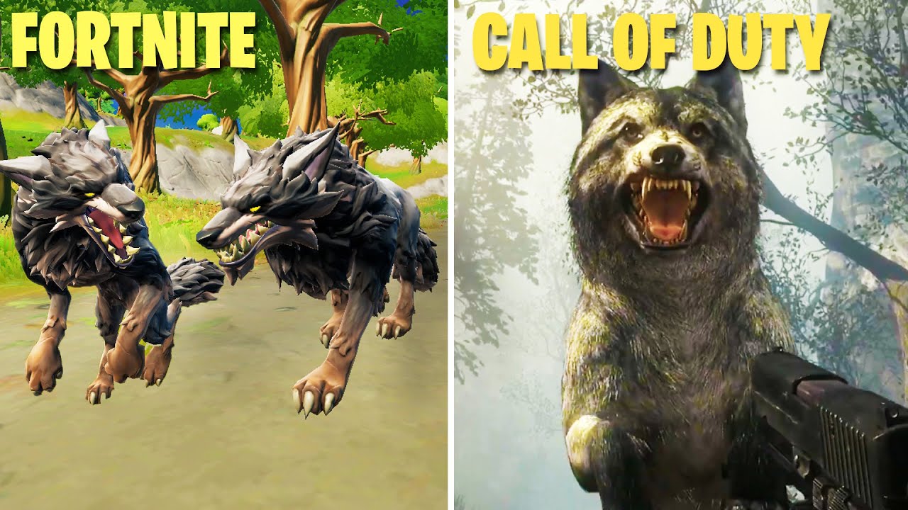 FORTNITE Wolves VS Call of Duty Wolves - YouTube