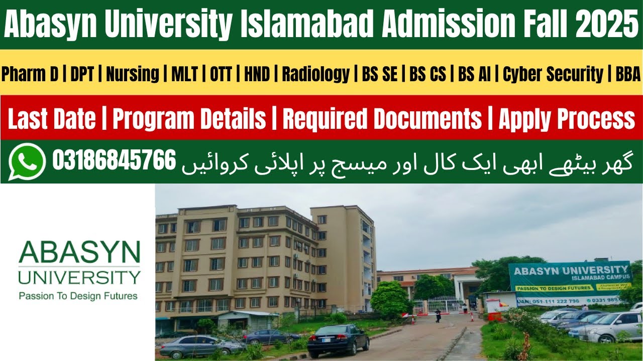 Abasyn University Islamabad Admission 2025 | Abasyn University ...