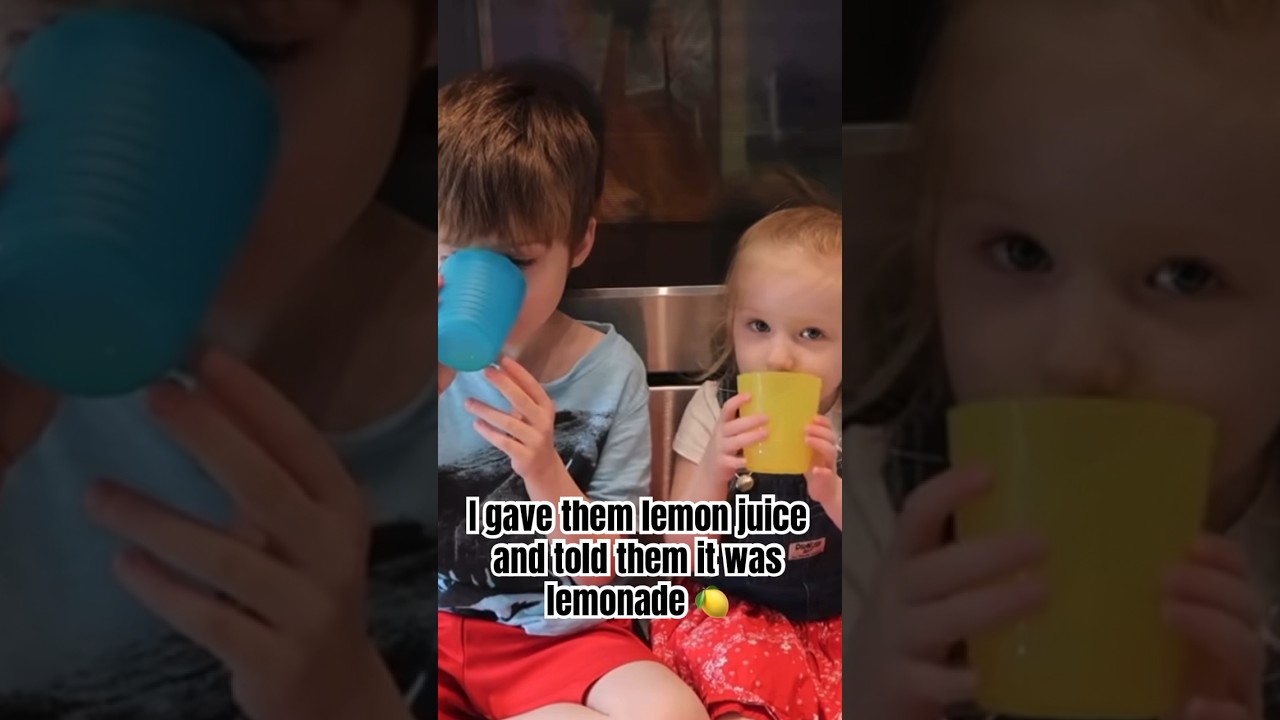 I gave them lemon juice and told them it was lemonade 🍋 - YouTube