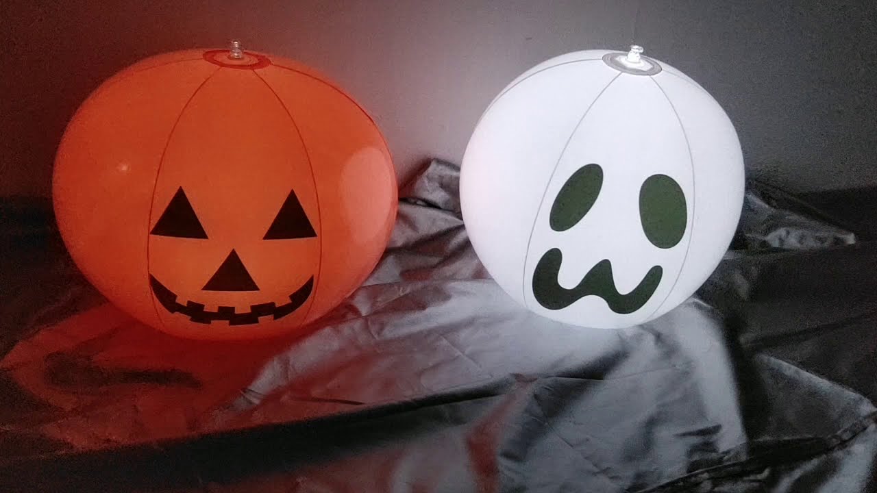 Halloween Theme Pumpkin Ghost Waterproof Inflatable Light Up Ball with ...