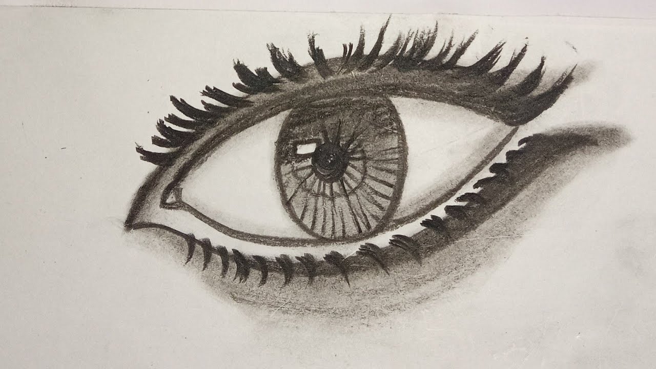 how to drawing hyper realistic eyes drawing step by step tutorial for ...