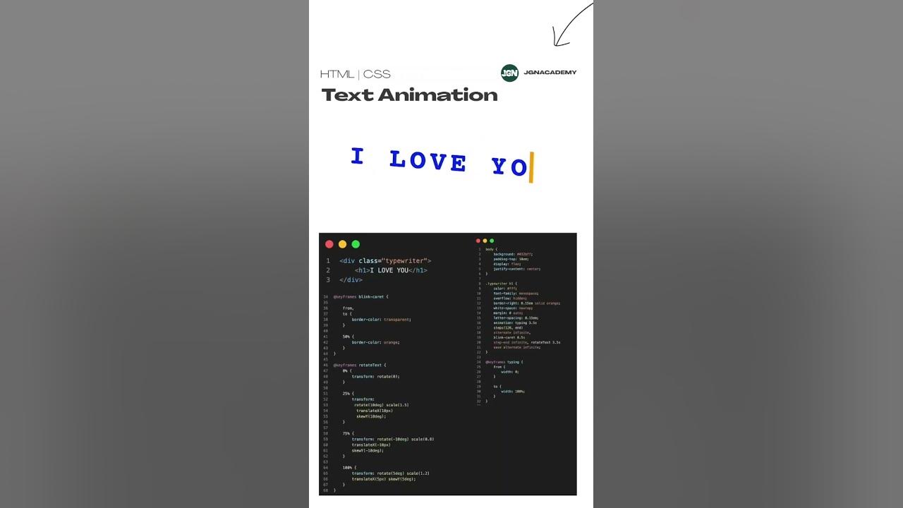 Text Animation Html Css Css3 Shortsviral Shorts Codingshorts
