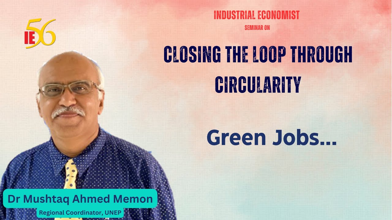 Dr Mushtaq Ahmed Memon, Regional Coordinator on jobs that a green ...