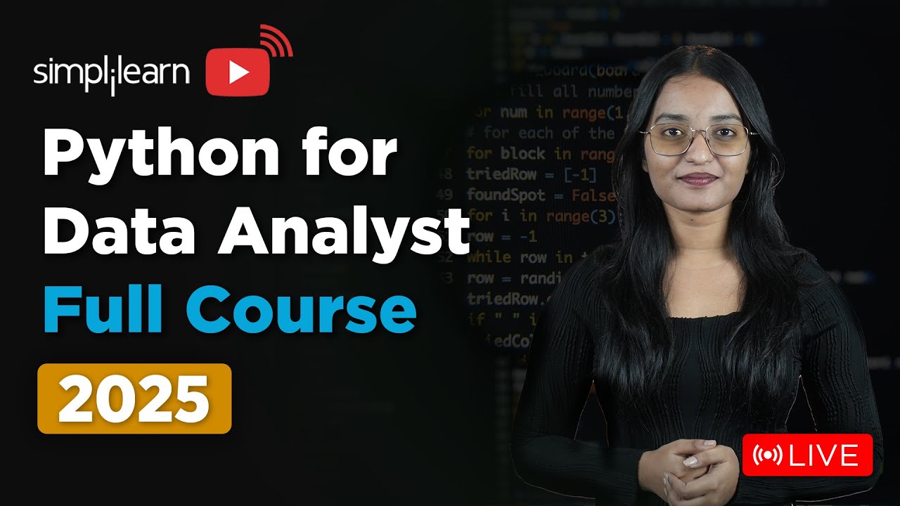 Python For Data Analytics Full Course 2025 | Python Data Analytics For ... Python For Data Analytics Full Course 2025 | Python Data Analytics For ...
