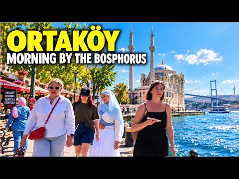 Ortaköy Istanbul 4K Walk | Morning by the Bosphorus, Mosque & Local Streets